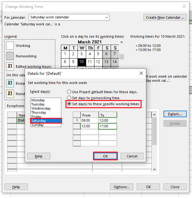 How To Make Saturday A Working Day in Microsoft Project – Tactical Project Manager