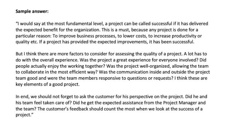 Project Management Interview Questions – Tactical Project Manager