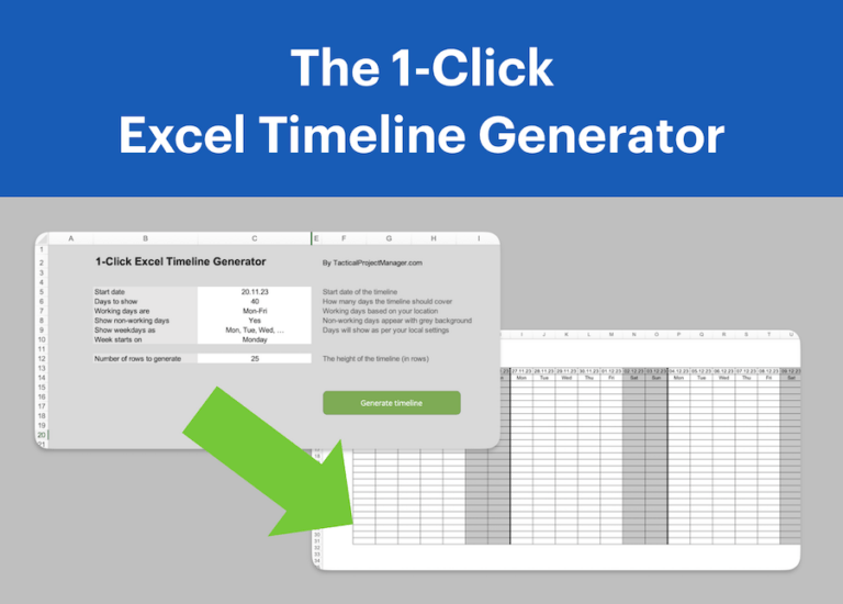 Excel Timeline Generator – Tactical Project Manager